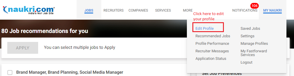 Create Job Profile How To Register On Naukri Com